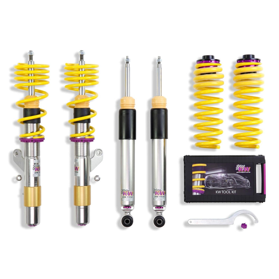 KW Gewindefahrwerk INOX V3 Audi RS3 8V MIT elekt. Dämpfer incl. Stilll ...